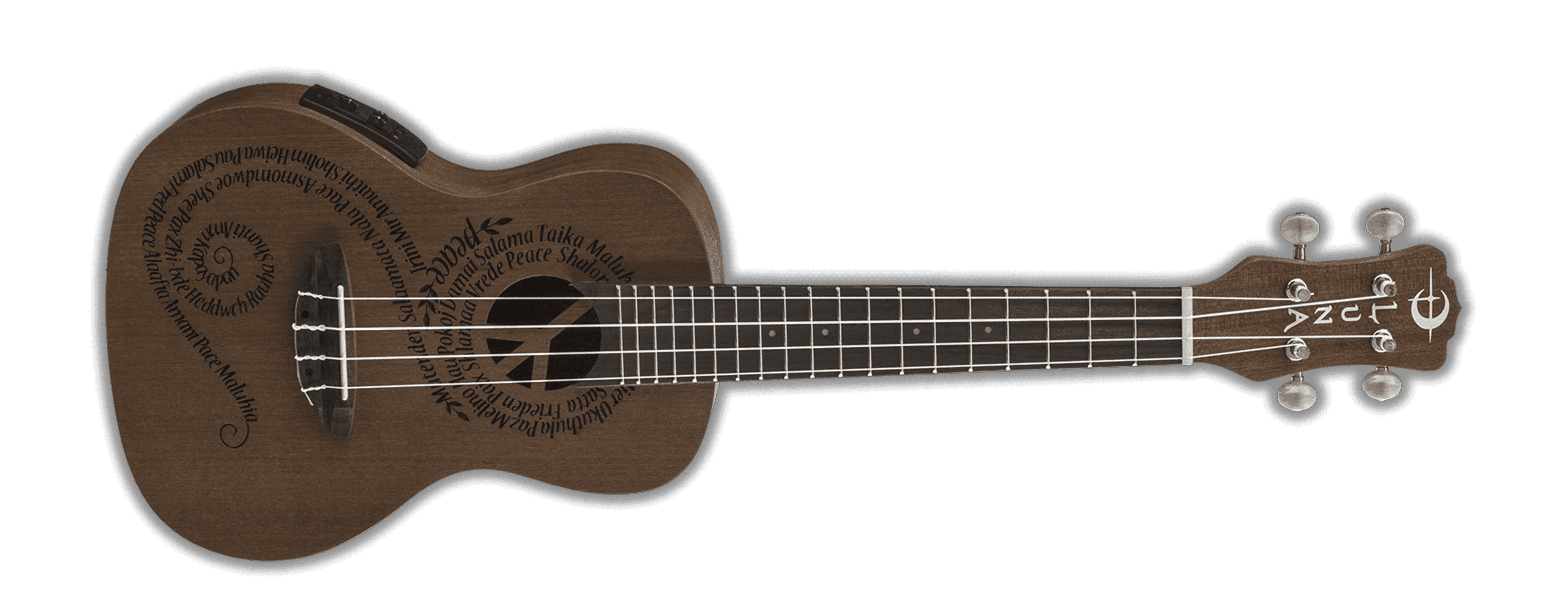 UKE MALUHIA PEACE CONCERT W/ PREAMP & GIGBAG